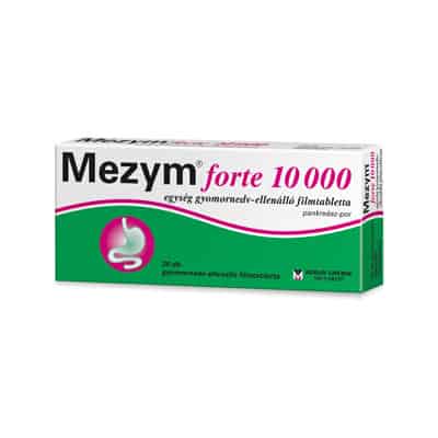 Mezym forte 10000 egység filmtabletta emésztésre 20 db