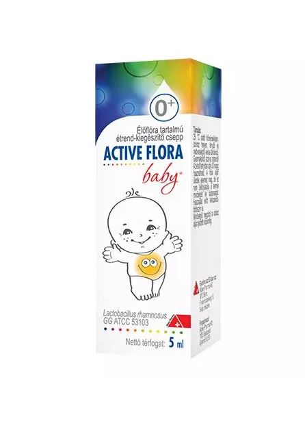 Active flora baby+ étrend-kiegészítő cseppek 5 ml
