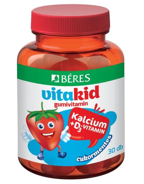 Béres VitaKid Kalcium+D3-vitamin gumivitamin, 30 db