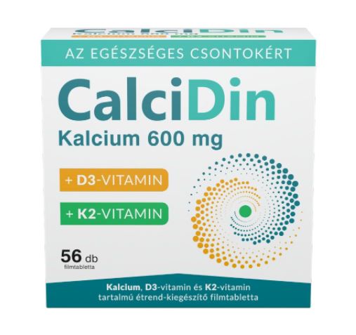 CalciDin Kalcium, D3-vitamin és K2-vitamin tartalmú étrend-kiegészítő ...