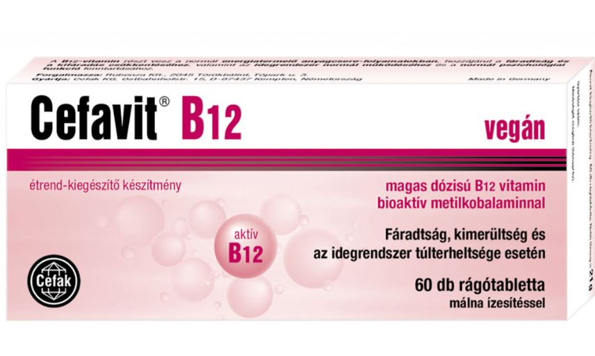 Cefavit B12 vitamin rágótabletta 60 db