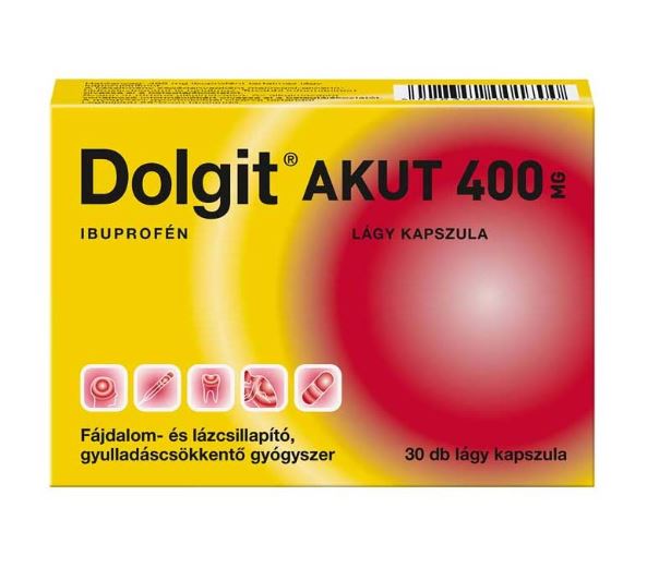 Dolgit akut 400 mg lágy kapszula 30 db