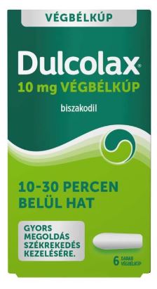 Dulcolax 10 mg végbélkúp 6 db