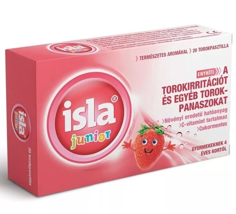 Isla Junior torokpasztilla 20 db