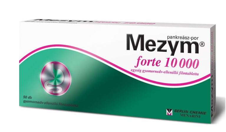 Mezym forte 10000 egység filmtabletta emésztésre 50 db