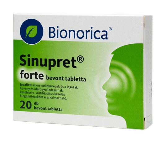 Sinupret forte bevont tabletta köptető 20 db