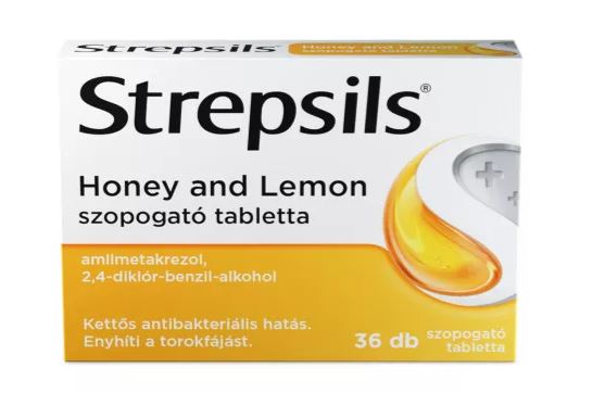 Strepsils honey and lemon szopogató tabletta 36 db