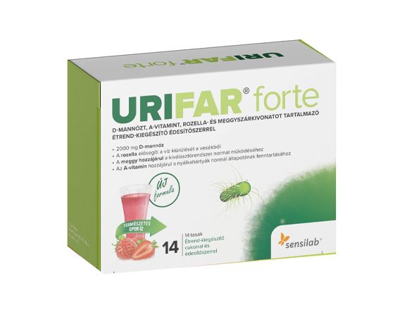 Urifar forte D-mannózt, A-vitamint, rozella- és meggyszárkivonatot ...