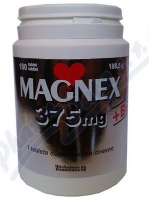 Vitabalans magnex 375 mg+B6 vitamin tabletta 180 db