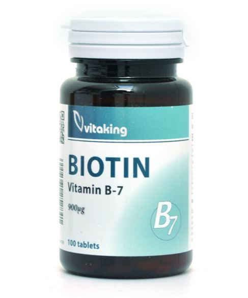 Vitaking biotin B7-vitamin 900mcg tabletta 100 db