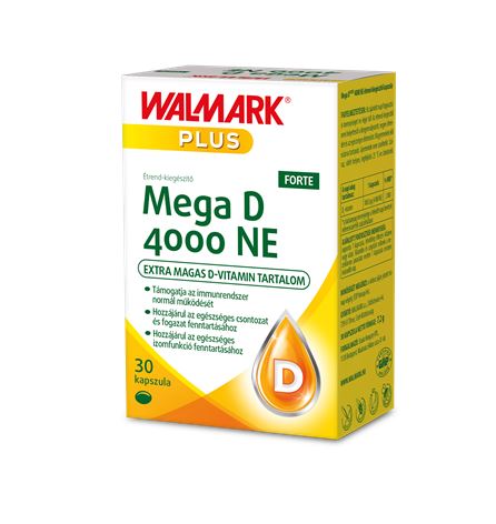 Walmark Plus Mega D3 vitamin 4000 NE Forte kapszula 30 db
